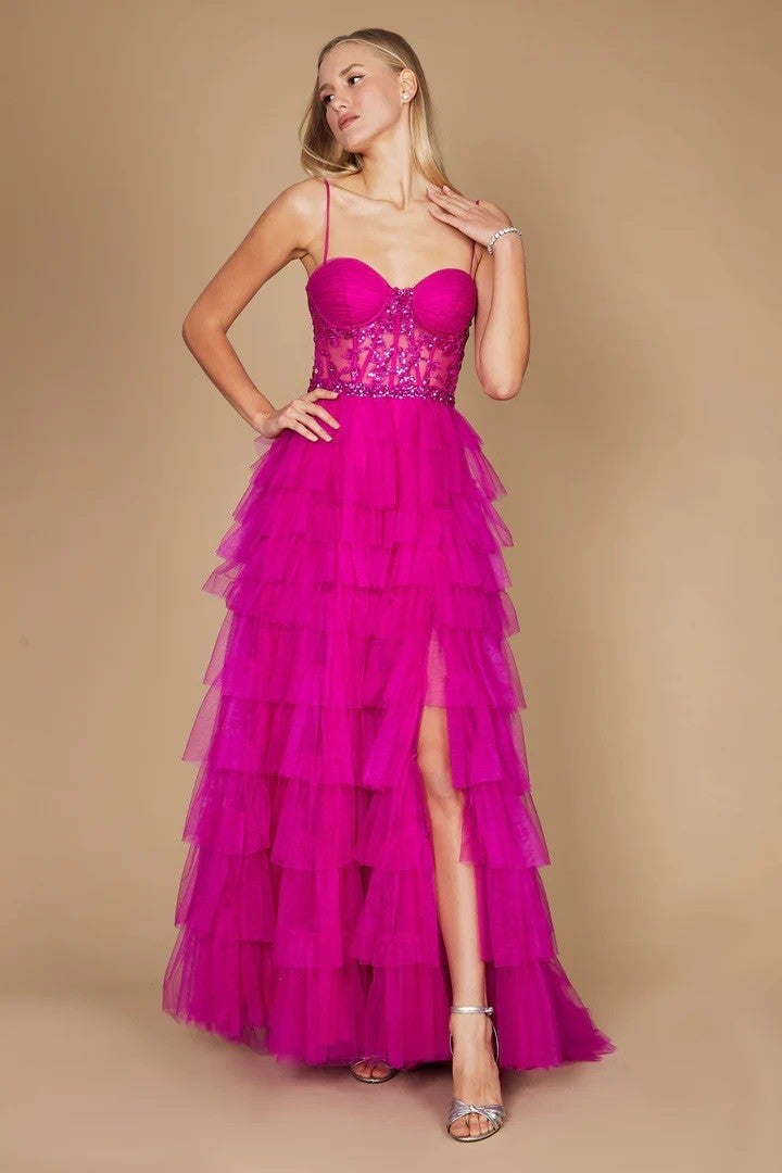 Homecoming Dress Barbie Ruffle Tiered Prom Dress | Tiny Riot Boutique